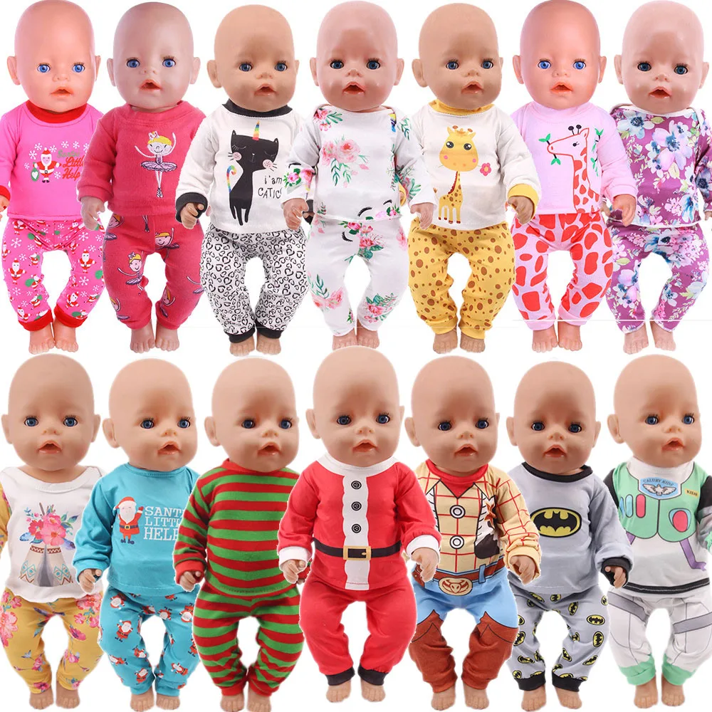 2 Pcs/set=shirts + Pants Doll Clothes Accessories；43cm Reborn New Born ...