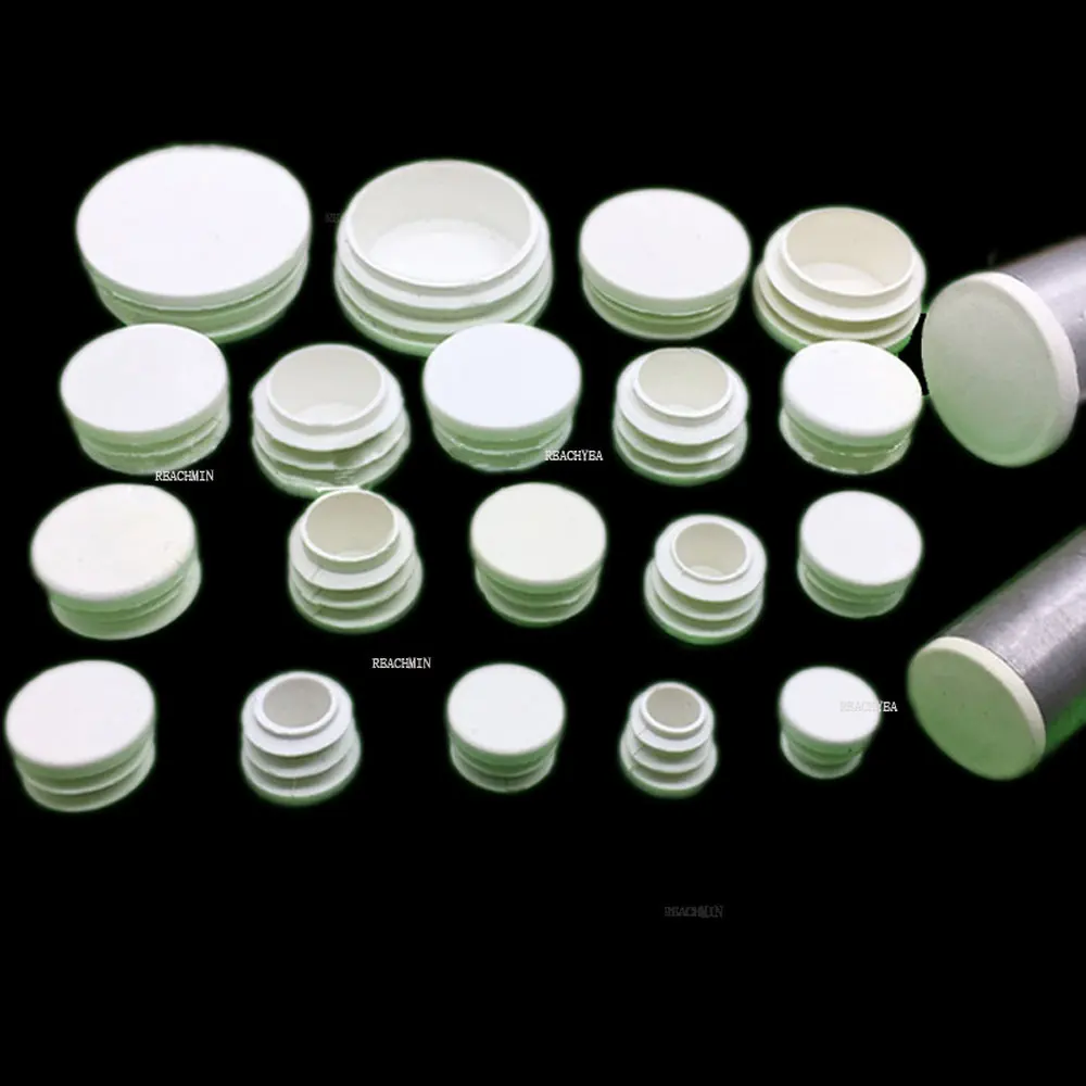 2-4-10-20-50PCS-White-Round-Plastic-Blanking-End-Cover-Caps-Furniture ...