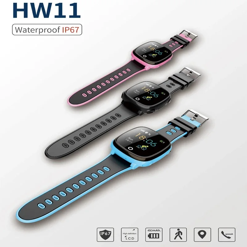 HW11-Kids-Smartwatch-GPS-Positioning-IP67-Waterproof-Pedometer-Children-SOS-Call-2G-Baby-Safe ...
