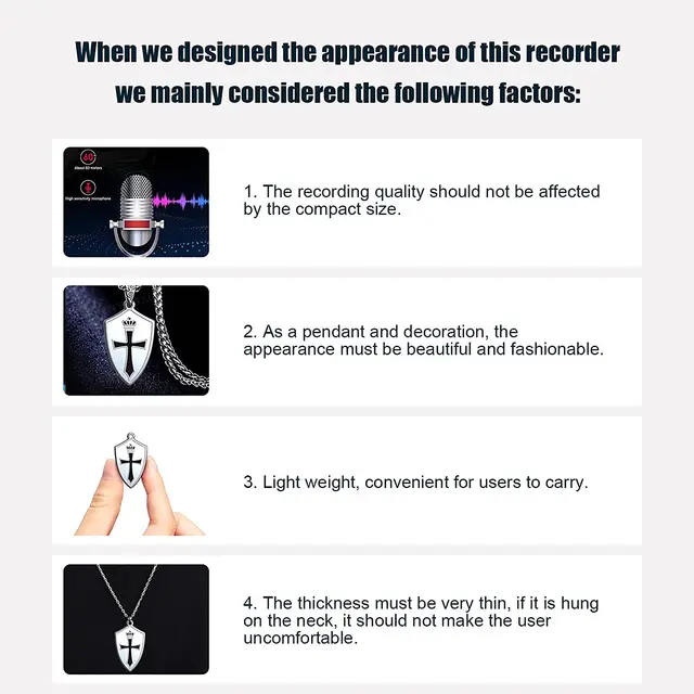 Digital Audio Voice Recorder Mini Activated Recording Dictaphone Sound ...