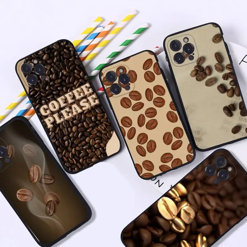 Coffee beans Phone Case For iPhone 8 7 6 6S Plus X SE 2020 XR XS 14 11 ...