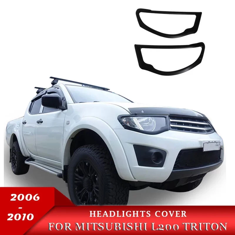Car Front Headlighs Cover Trim For Mitsubishi L200 Triton 2006 2007 ...