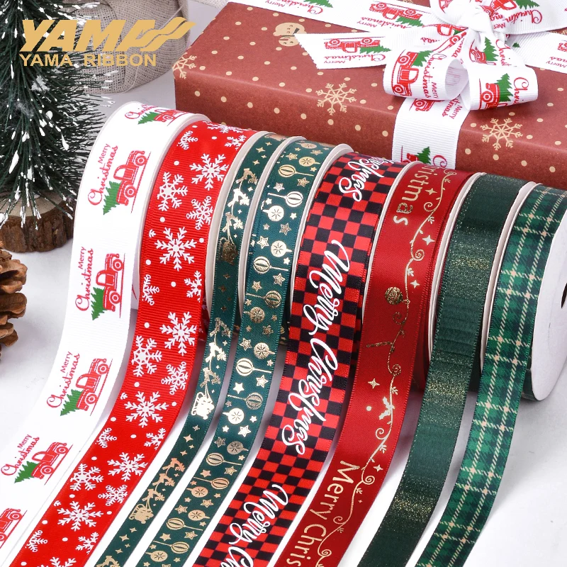 YAMA-Christmas-Series-Ribbon-10yards-roll-9mm-16mm-22mm-25mm-Printed ...