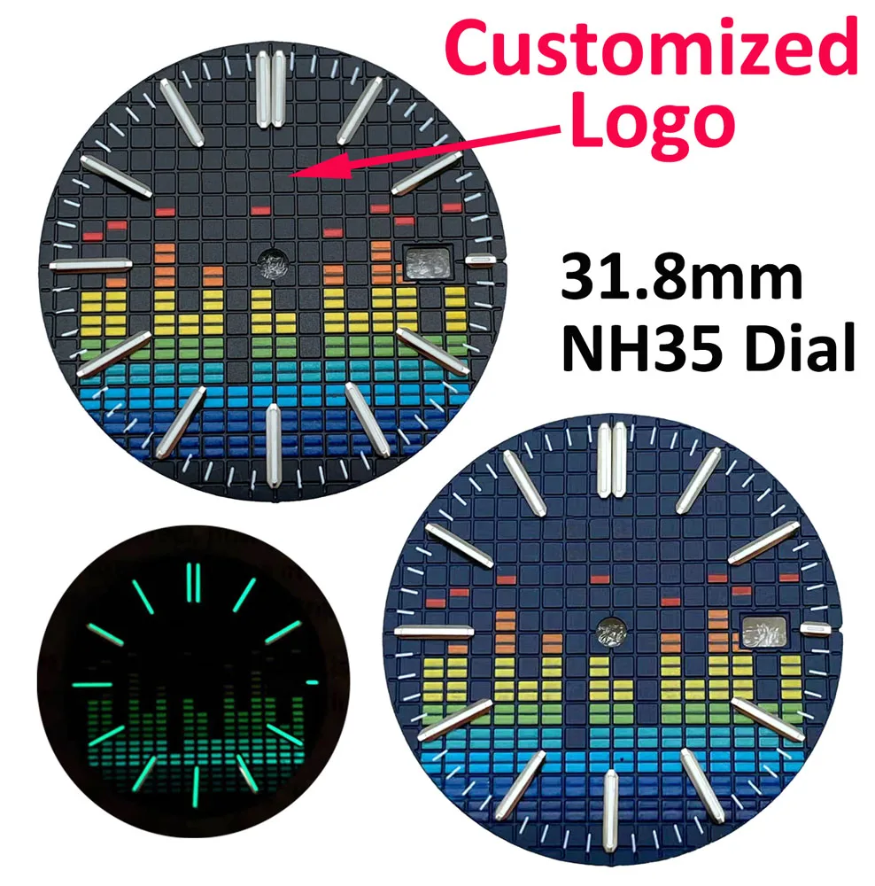31-8mm-Watch-Dial-NH35-Dial-Music-Dial-Colorful-Dial-Full-Luminous-Dial ...