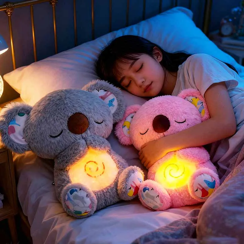 Comfortable Toys Breathing Koala with Light Sound Baby Sleeping with ...