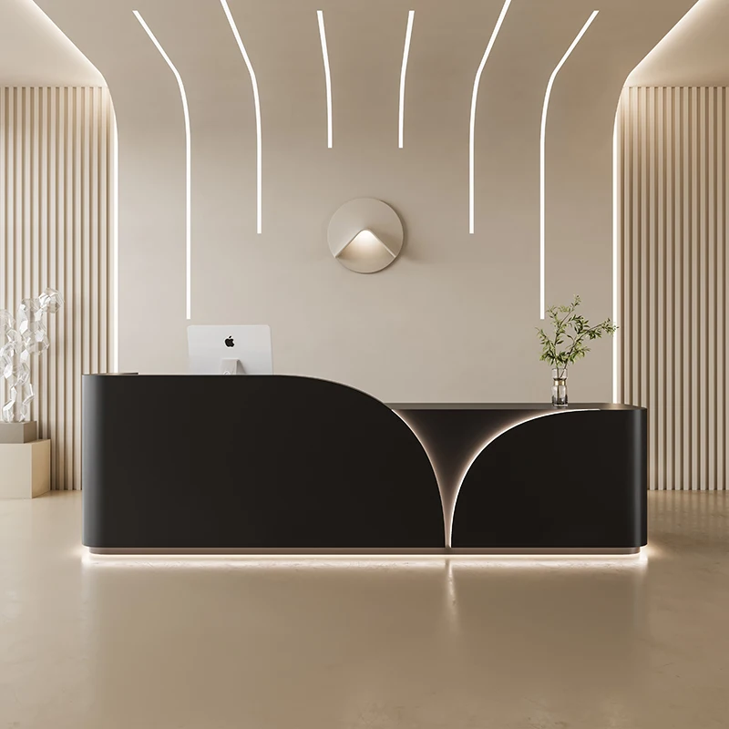 Luxus-mobile-Rezeption-moderne-Executive-Spa-Store-Z-hler-schwarz ...