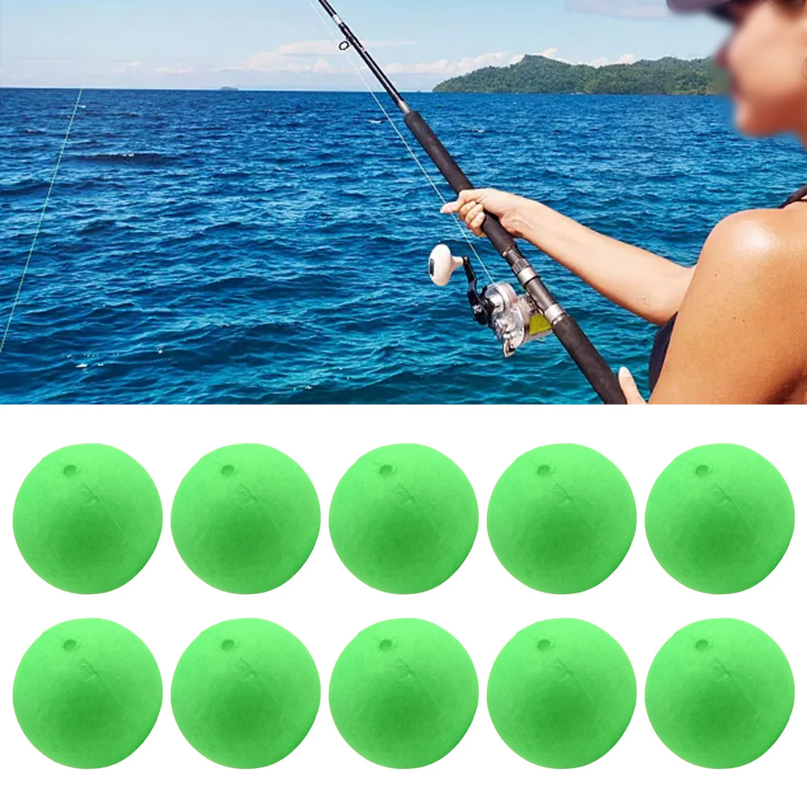 10pcs-15mm-Fishing-Floats-Bobber-Ball-Beads-Foam-Strike-Indicators ...