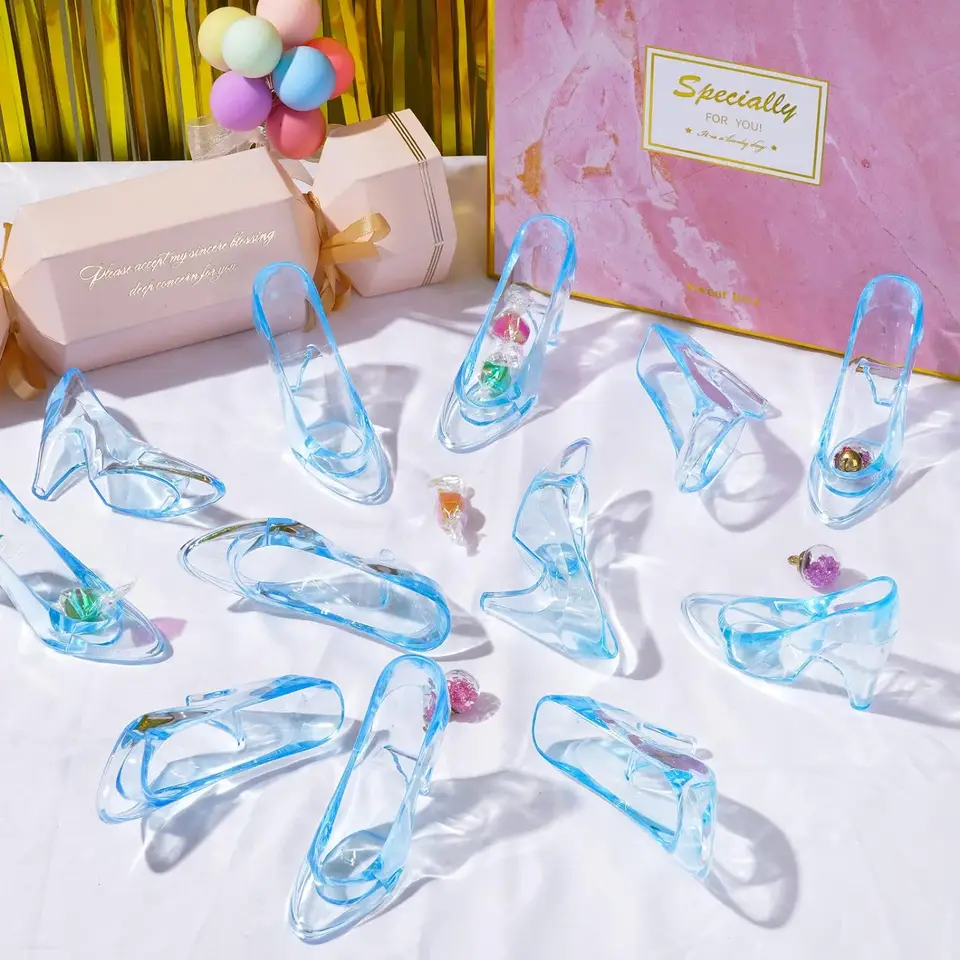 Plastic Glass Slipper Centerpiece