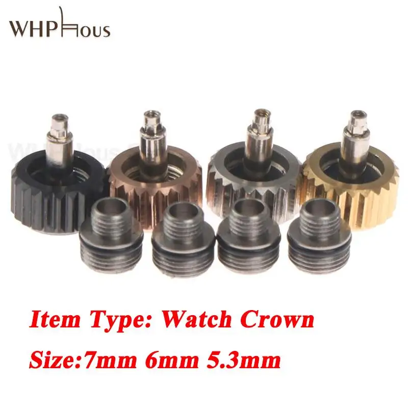 1 Set 7mm 6mm 5.3mm For Rolex Watch Crowns Watch Waterproof Replacement ...