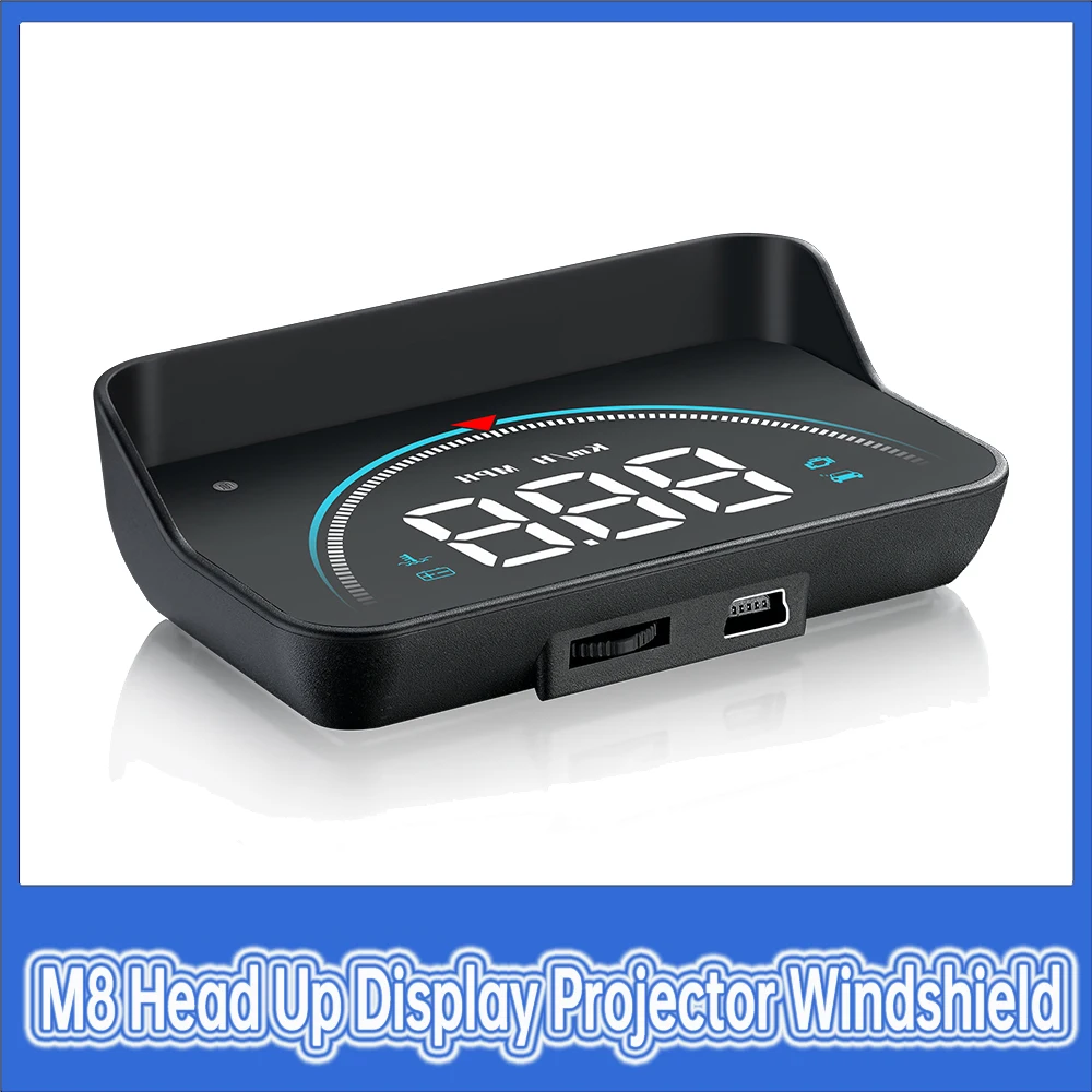 M8-Head-Up-Display-Projector-Windshield-OBD2-Speedometer-with-Overspeed ...