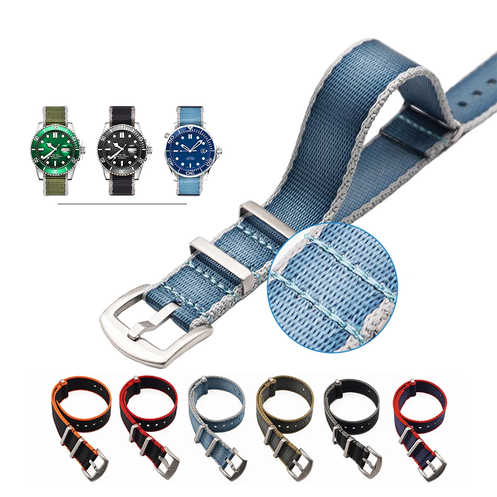 Premium Quality Nylon Nato Strap 20mm 22mm Watch Band Universal Type ...