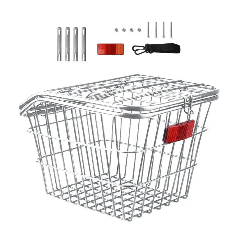 Bicycle-rear-Basket-Mountain-Bike-Metal-Basket-Cycle-Rear-Shelf ...