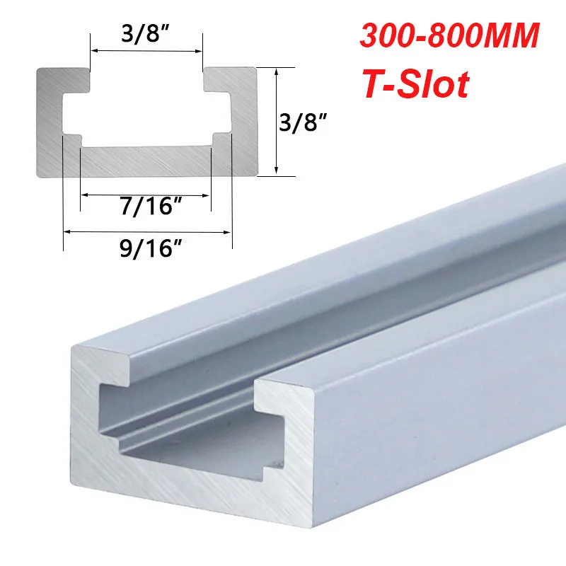 300 800MM Woodworking Chute Rail T track T slot Miter Track Jig T Screw ...