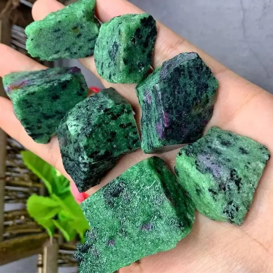 Red Green Treasure Raw Stone original Grain Raws Stones Aquarium Chakra ...