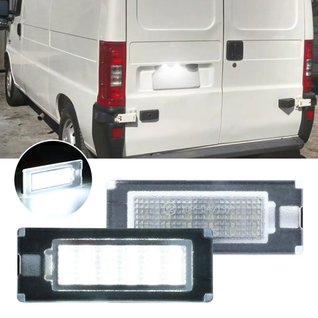 18LED Car License Number Plate Lights For Fiat Ducato Citroen Jumper ...