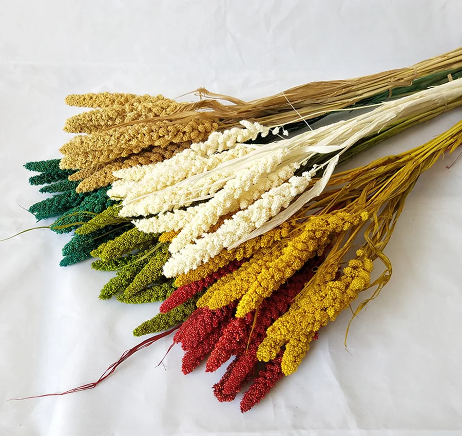 10pcs-45cm-Dried-colorful-Millet-Flowers-Floral-Dry-flowers-Home-Office ...