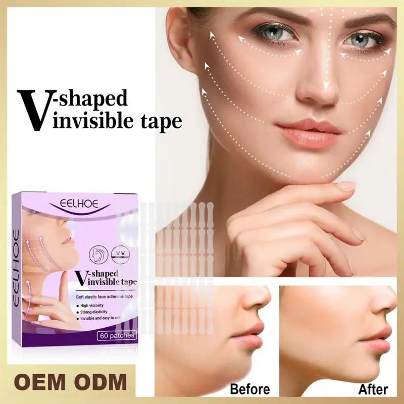 60/40pcs Invisible Face Stickers Neck Eye Double Chin Lift V Shape ...