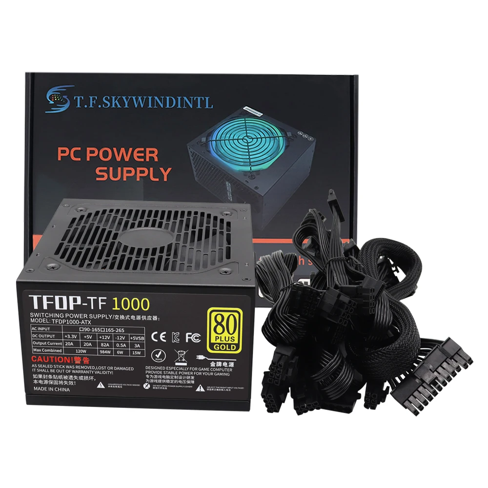 1000W-PC-PSU-Power-Supply-unit-Black-Gaming-Quiet-12V-ATX-Desktop ...