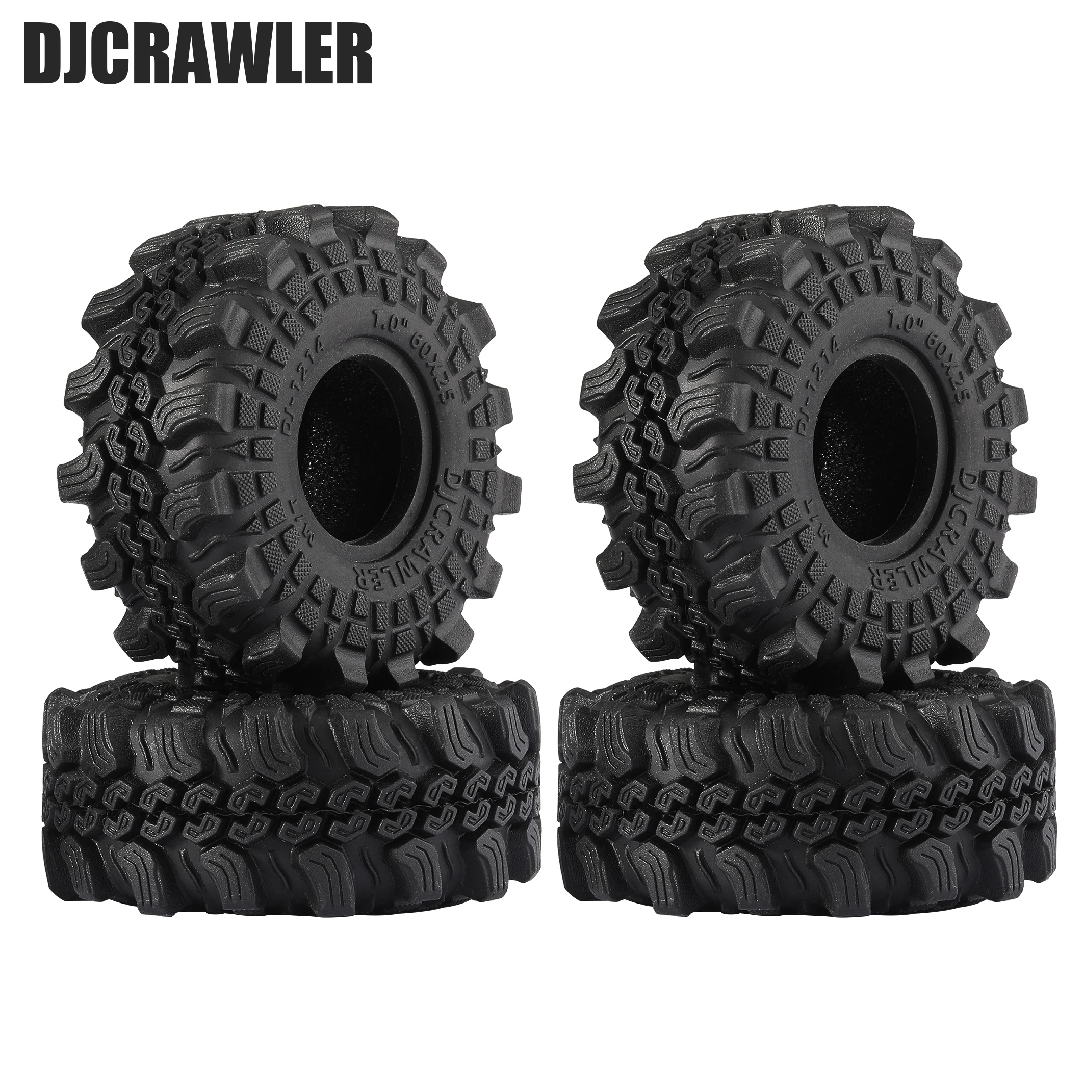 DJC Super Soft Sticky 1.0 Wheel Tires Mud Tires 60*25mm for 1/18 1/24 ...