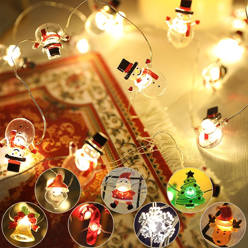 2M-20LED-Santa-Claus-Snowflake-Snowman-String-Lights-Fairy-Lights-Led ...