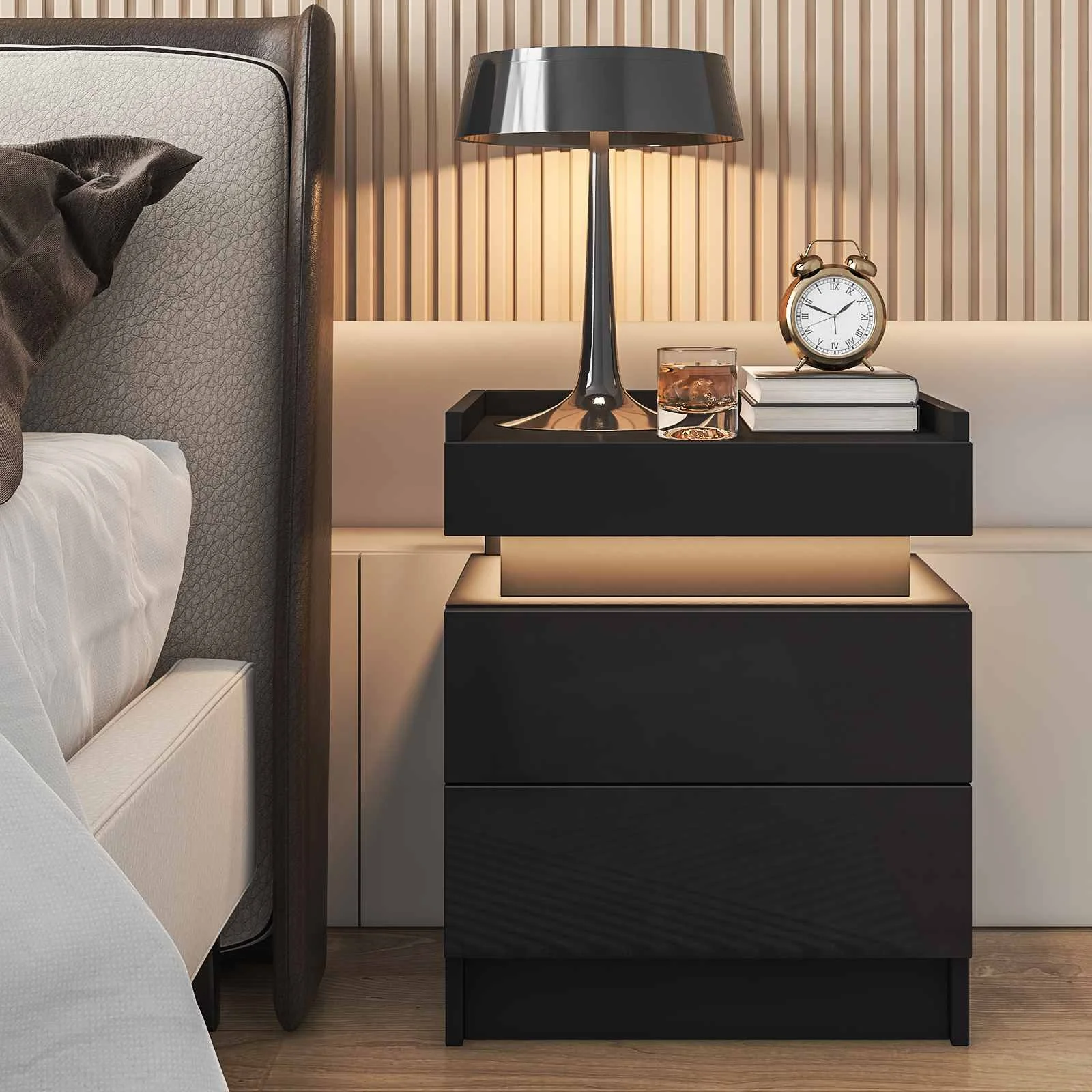 Black Bedside Tables With Drawers