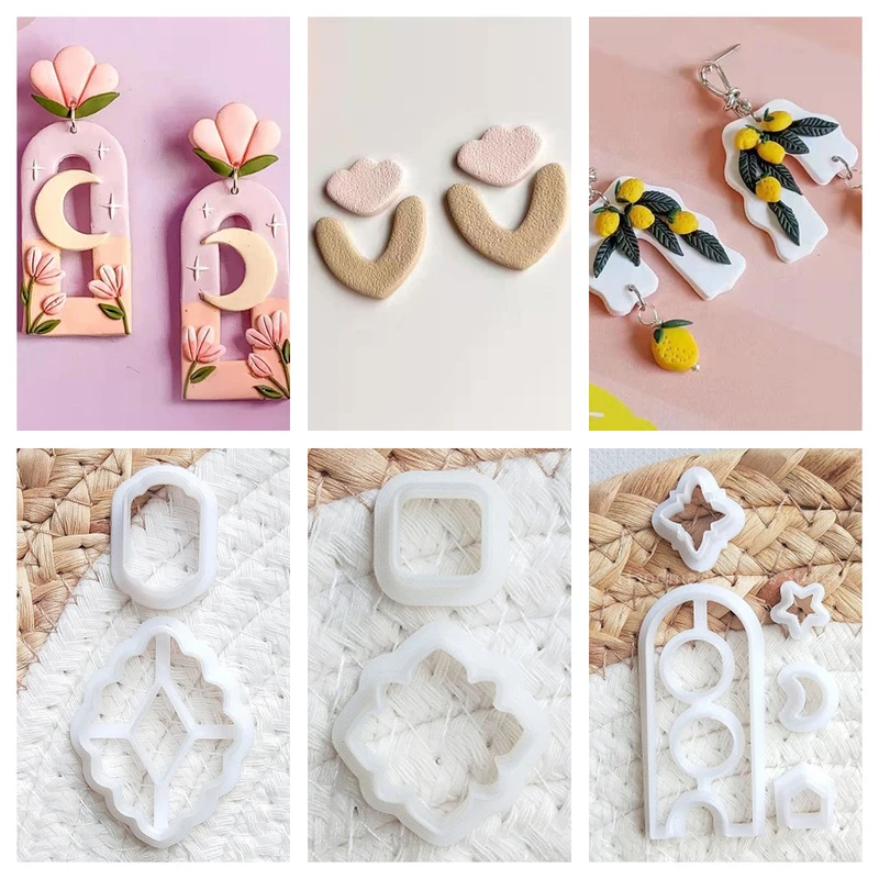 Soft Pottery Polymer Clay Cutter Pottery DIY INS French Earrings U Pattern Cutting Dies for ...