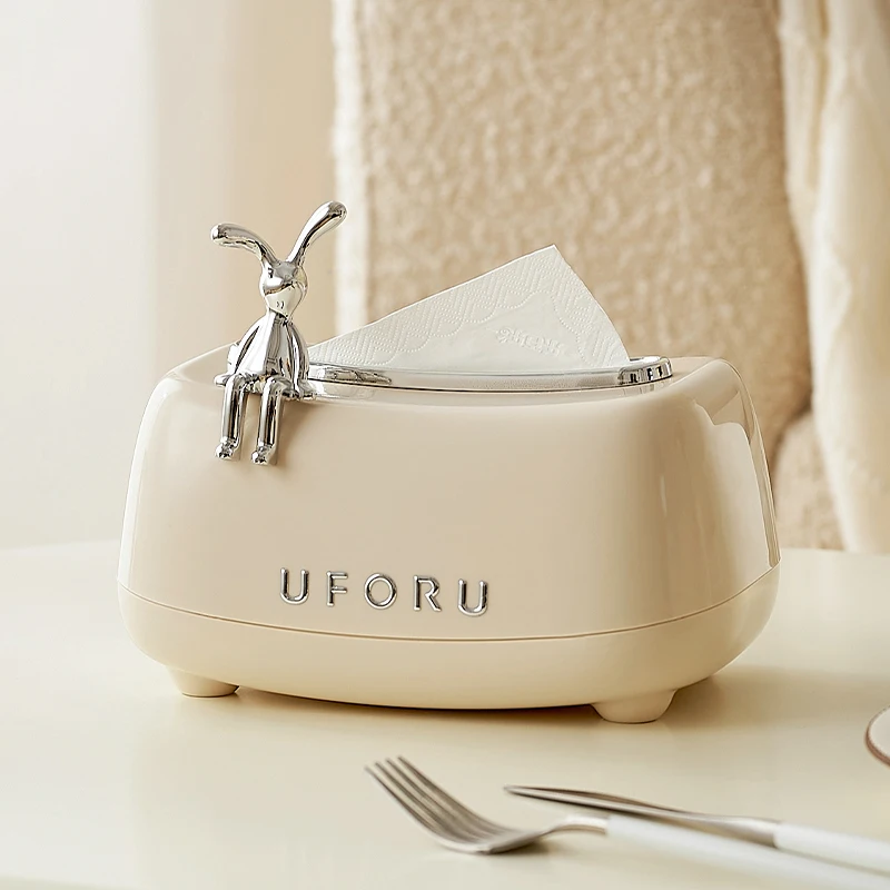 UFORU Cream air tissue box living room advanced sense pumping paper box ...