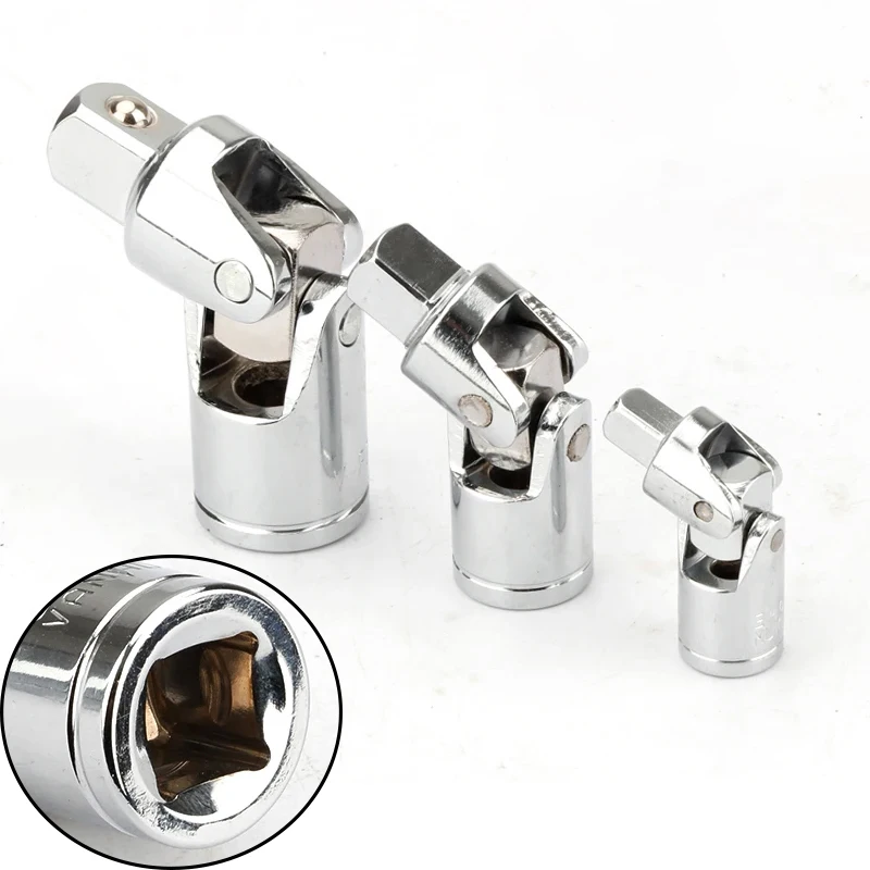 Universal Joint Set Socket Ratchet Wrench Adapter 1/4" 3/8" 1/2 ...
