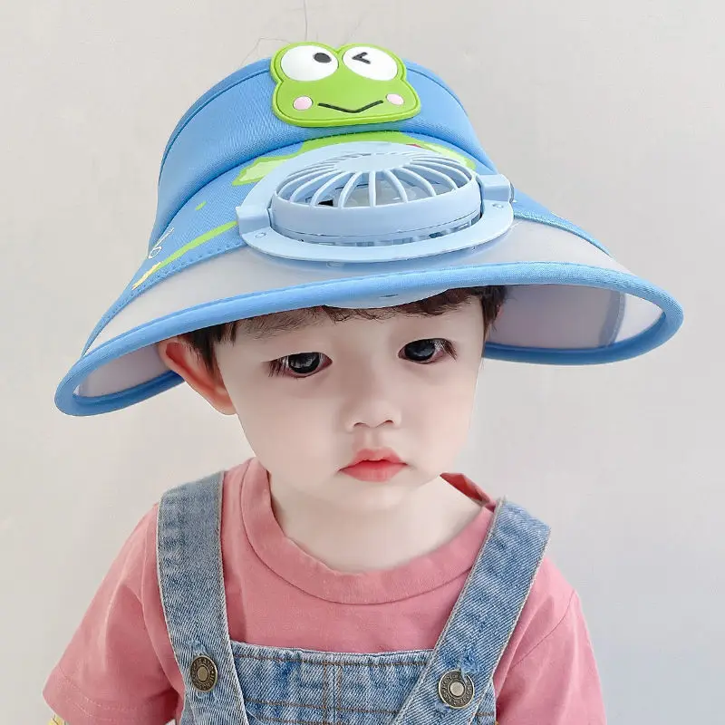 Kid-Summer-Sun-Hat-Solar-Cooling-Rechargeable-Cooling-Fan-Hat-Sun-Visor ...