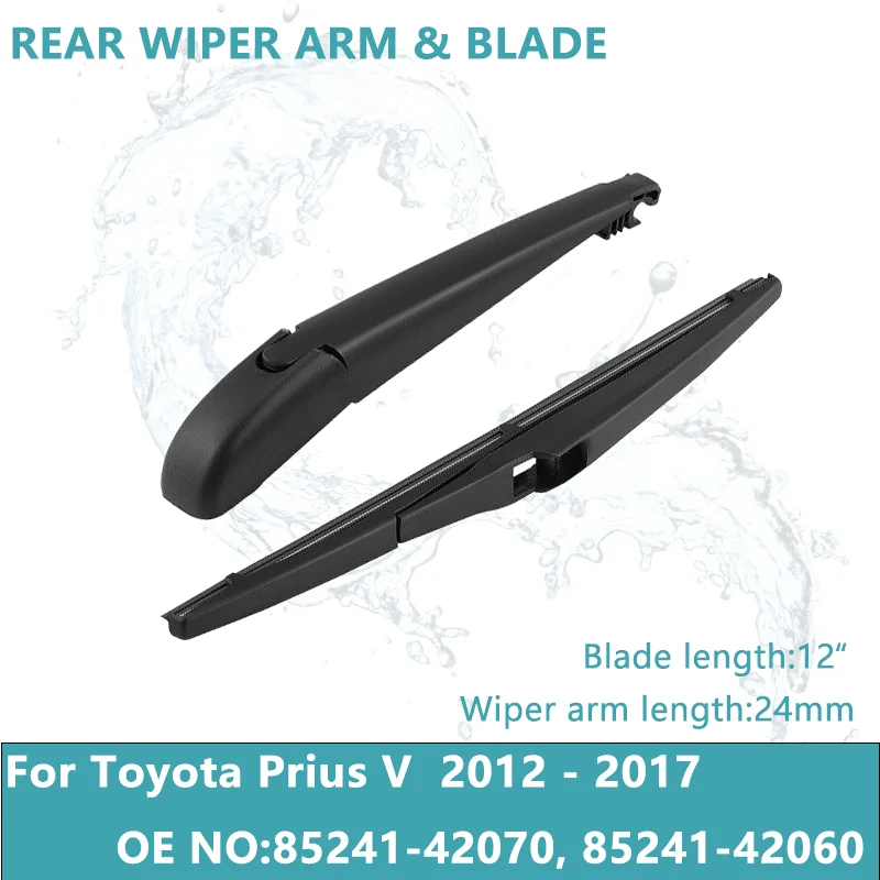 Black-12-Rear-Wiper-Arm-Blade-For-Toyota-Highlander-08-19-Matrix-09-13 ...