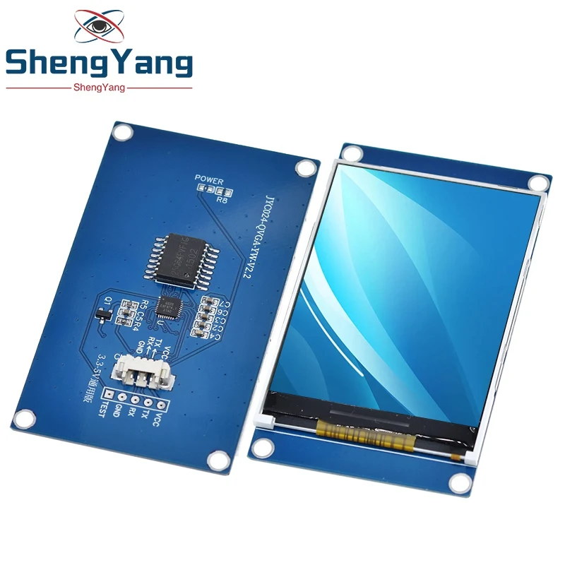 TZT 2.4 Inch TFT 240*320 Resolution 3.3V-5V UART MCU Serial Communication Flash 64MB Without ...