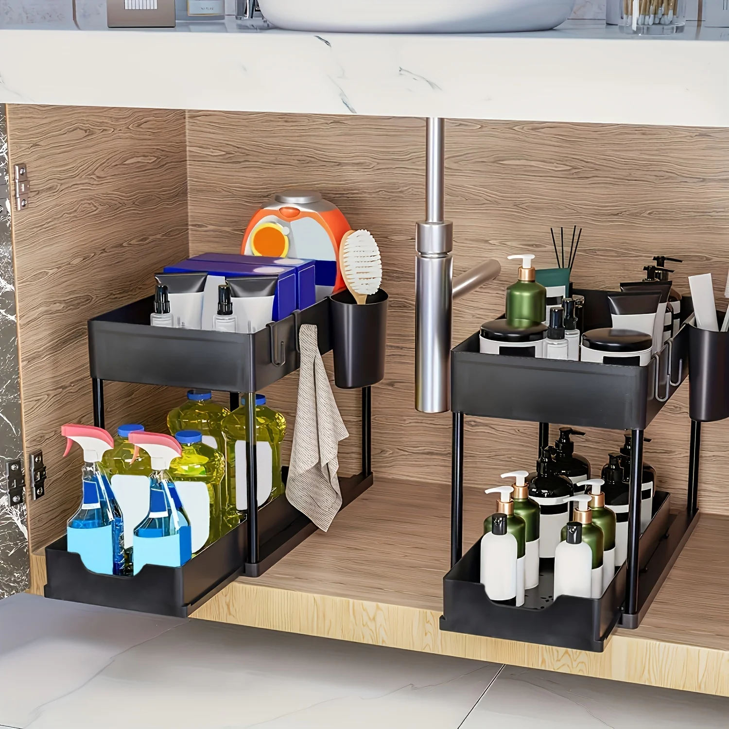 Multifunctional-Drawer-Pull-Type-Under-Sink-Rack-Double-layer-Sink ...