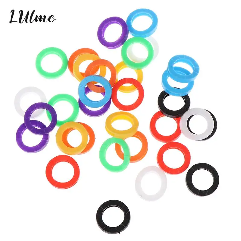 32pcs/pack Fashion Hollow Keys Cap Key Covers Multi Color Rubber Soft ...
