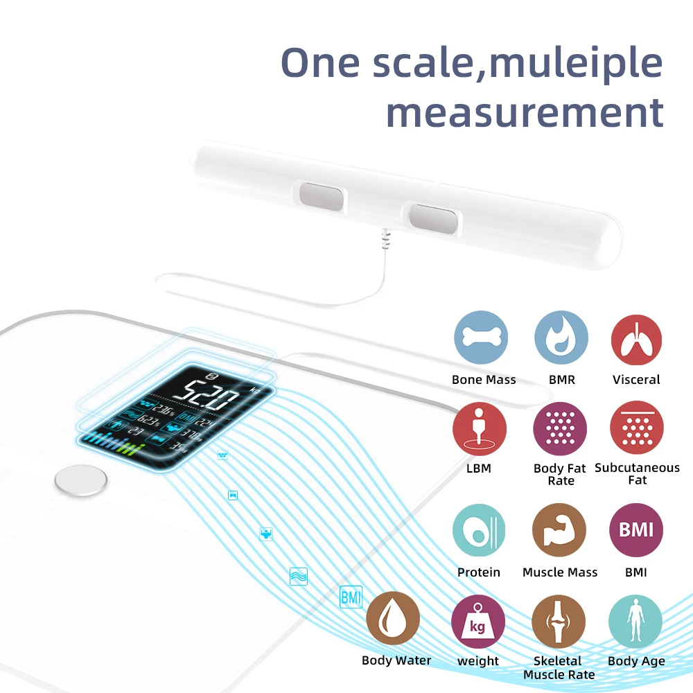 8-Electrode-Body-Composition-Scale-Home-Bioimpedance-Scale-Digital-Body ...