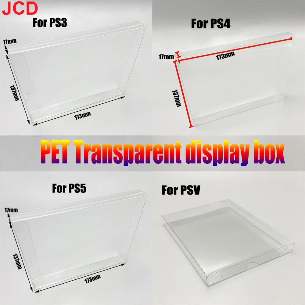 JCD 1pcs Clear transparent box For PS2 PS3 PS4 PS5 PSV Game Disc ...
