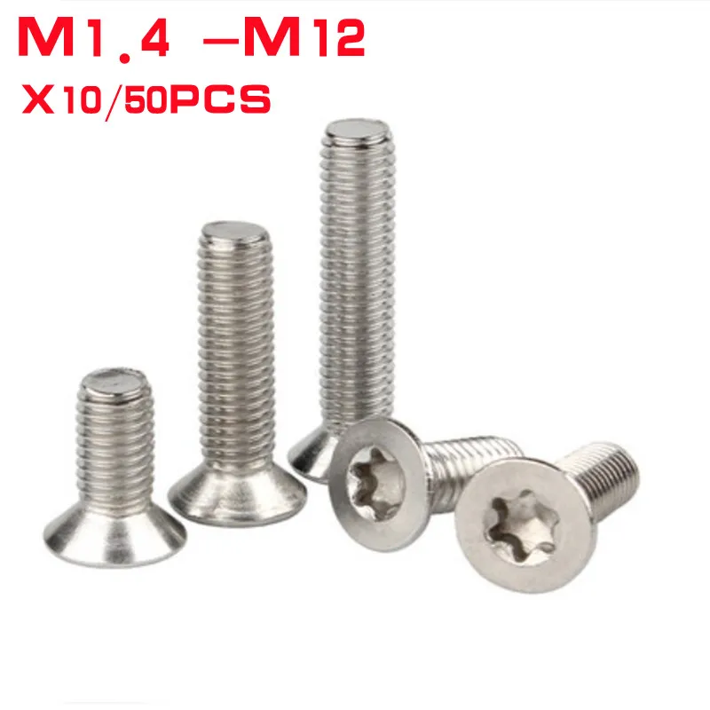 Torx M5 Stainless Steel Screws | Bolt M10 Stainless Steel Torx - 10/50pc M1.4 M1.6 M2 - Aliexpress