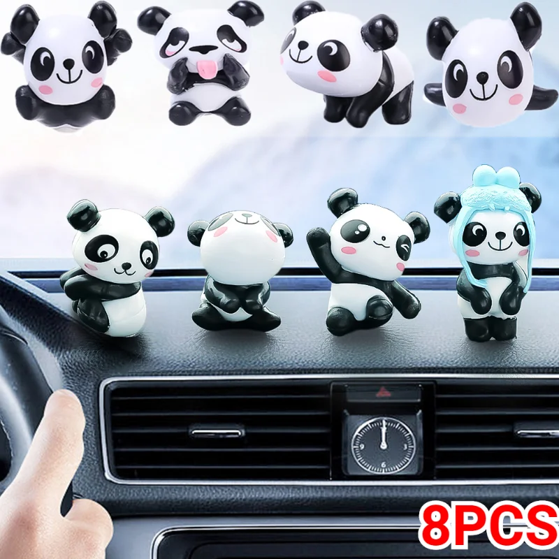 8pcs-Panda-Car-Decoration-Dashboard-Toy-DIY-Cartoon-Ornament-Auto-Car ...