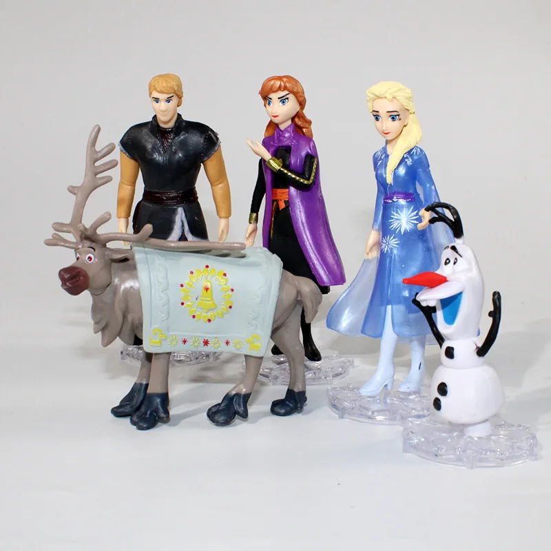 5pcs/set Disney Frozen Princess Elsa Anna Olaf Reindeer Decoration Set ...