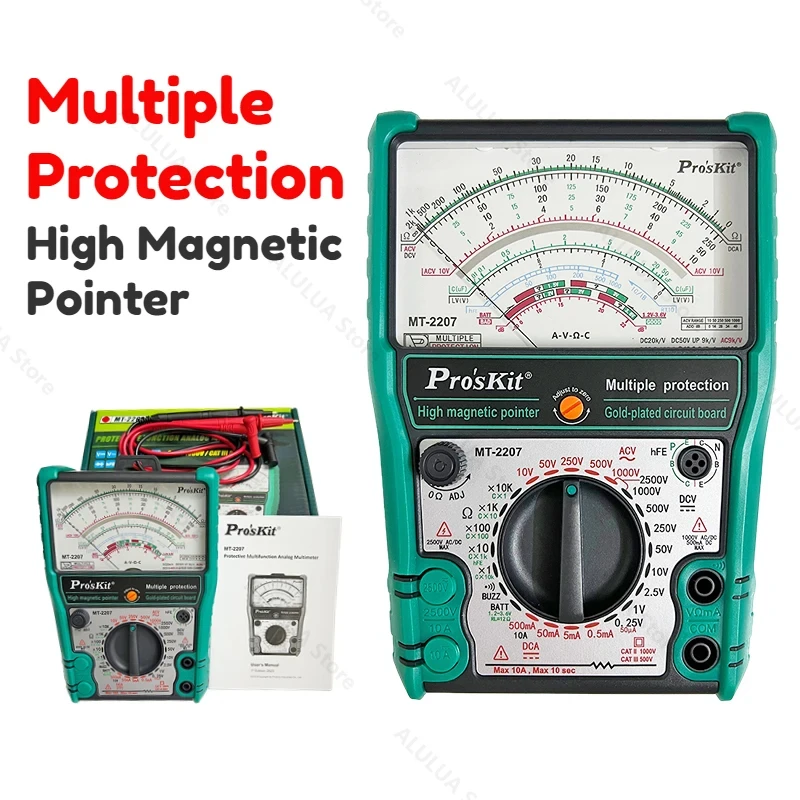 MT-2207-Analog-Multi-Meter-Current-Voltage-Tester-High-Magnetic-Quick ...