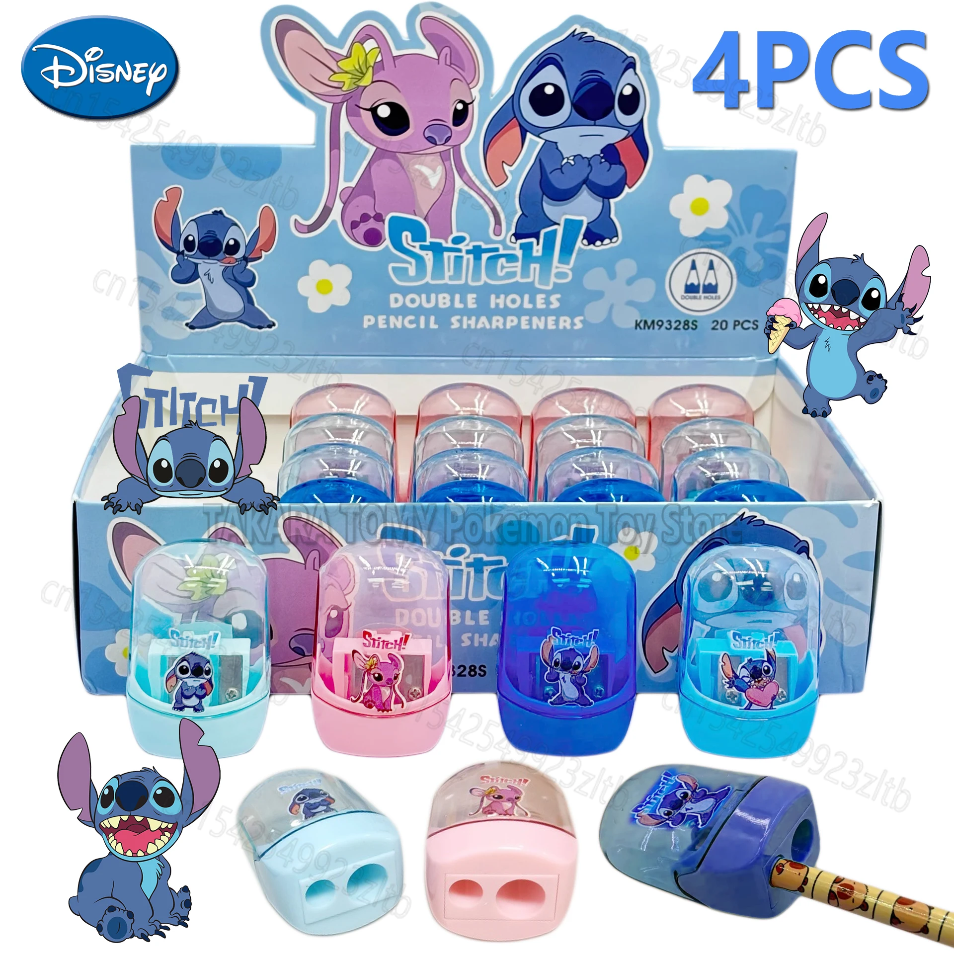 Nuevo sacapuntas de dos agujeros de Disney Stitch, lindos sacapuntas de ...