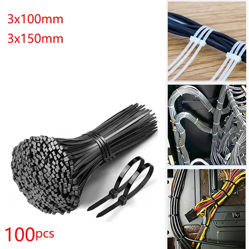 100Pcs-Nylon-Cable-Ties-Adjustable-Self-locking-Cord-Ties-Straps-Fastening-Loop-Plastic-Wire ...