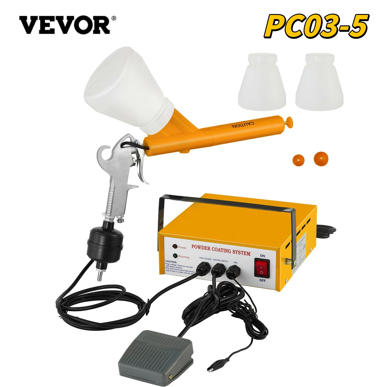 Vevor Electrostatic Powder Coating System Machine Pc03-5 Portable ...