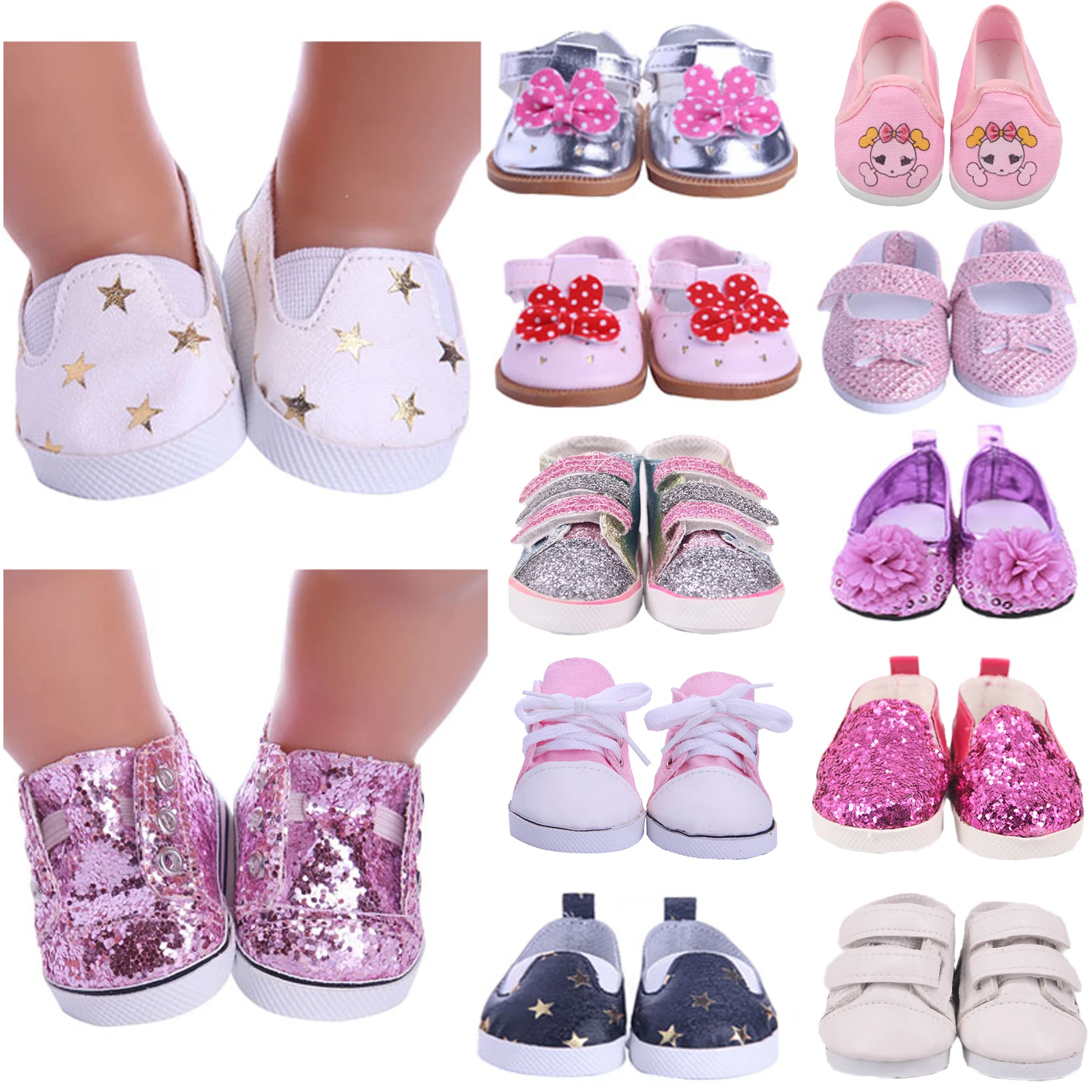 Doll Shoes Clothes Handmade Boots 7Cm Shoes For 18 Inch American&43Cm ...