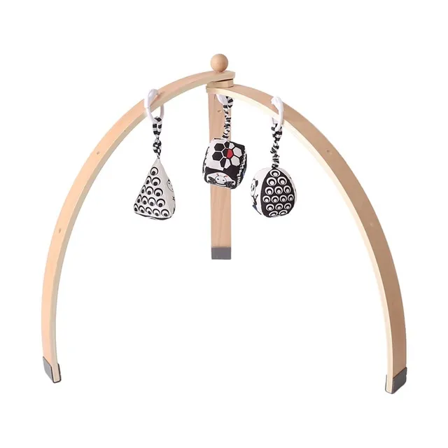 Baby Wooden Triangle Gym Rack Splint Newborn Activity Gym Frame Star ...