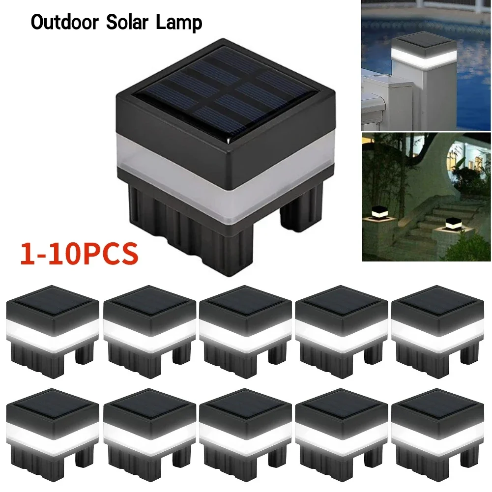 Solar-LED-Fence-Lamp-Pillar-Light-Solar-Powered-Insulating-Sheet-Insert ...