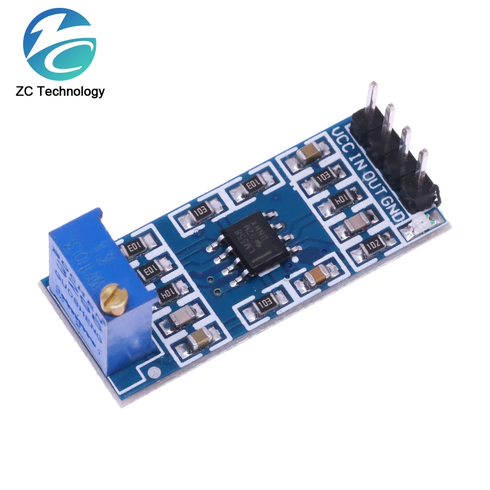 LM358 100 Times Gain Signal Amplification Amplifier Operational ...