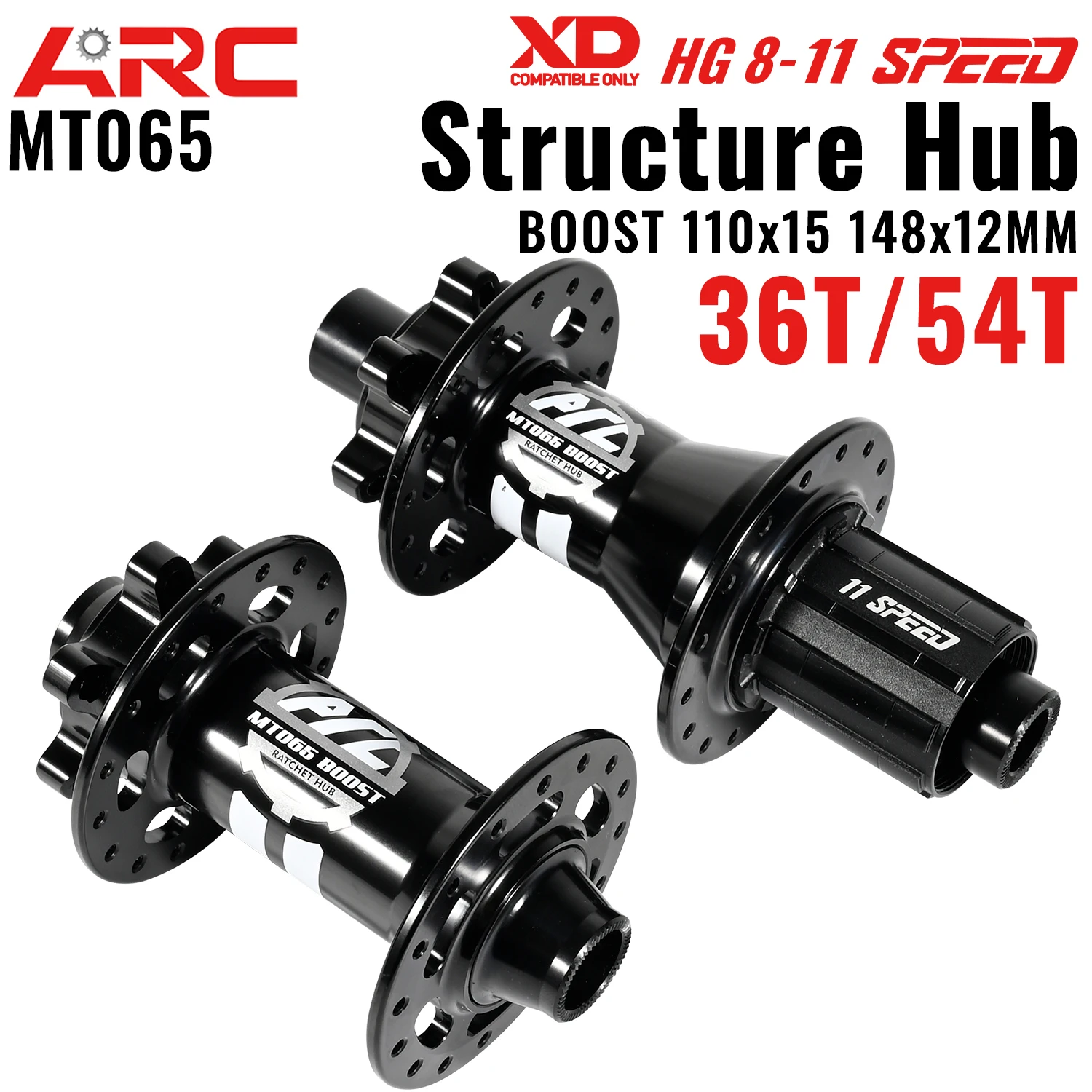 ARC-MTB-Hub-Boost-32-Hole-Front-15x110-Rear-12x148-36T-54T-Ratchet-Disc ...
