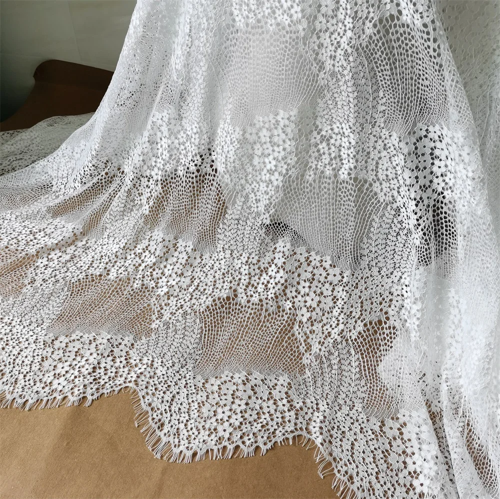 Chantilly-Lace-Fabric-Eyelash-Lace-High-Quality-Wedding-Dress-Cloth ...