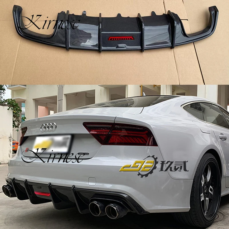 For-Audi-A7-S7-RS7-2016-2017-2018-2019-Carbon-Fiber-Rear-Bumper ...