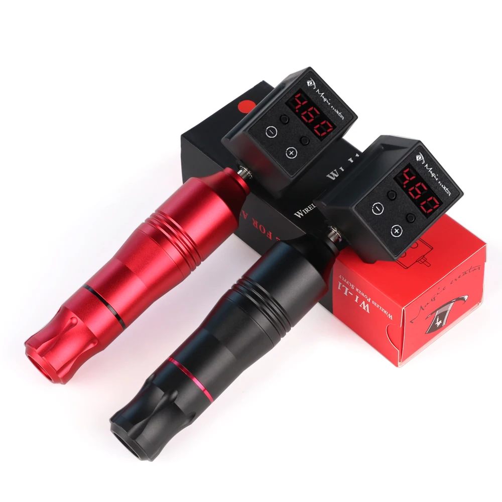 LED-Digital-Tattoo-Machine-Pen-Kit-DC-Jack-High-Speed-Rotary-Pen-With ...